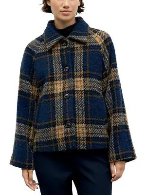 Gerard Darel Almy Plaid Coat - Blue