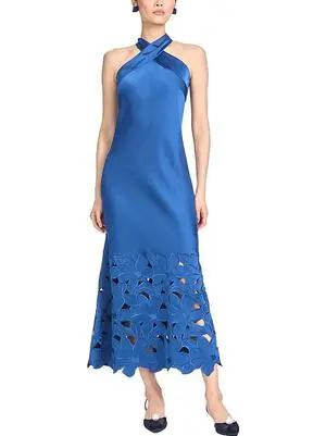 SACHIN BABI Jacqueline Hand Cut Midi Dress - Neptune