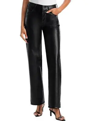 MOTHER The Rambler Sneak Straight Jeans - Black