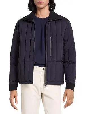 Theory Varet Quilted Bomber In Motion Nylon - Eclipse