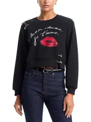 Cinq À Sept Savina Safety Pin Sweatshirt - Black