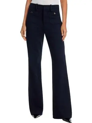 FRAME Shrunken Pocket Flared Pants - Navy