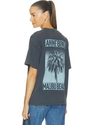 ANINE BING Cade Tee Palm - Washed Black