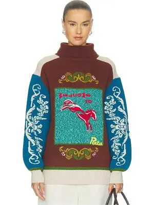 ALEMAIS Lasso Patchwork Knit Sweater - Multi