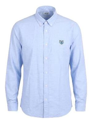 Kenzo Shirt Size Linen, Cotton - Blue