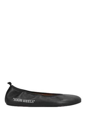 OFF-WHITE™ Leather Ballet Flats - Black