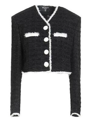 Balmain Tweed Single-breasted Jacket - Black
