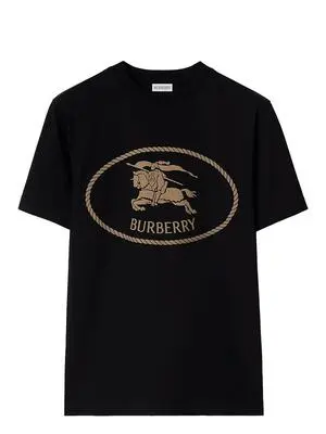 Burberry Seth Organic Cotton Blend Tshirt - Black