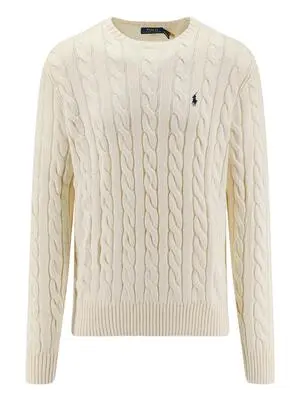 Polo Ralph Lauren Cotton Sweater With Cable Knit - White