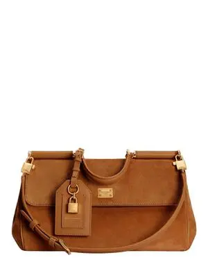 Dolce & Gabbana My Sicily Suede Shoulder Bag - Brown