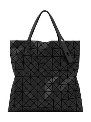 Issey Miyake Prism Matte Geometric Pattern Shoulder Bag - Black