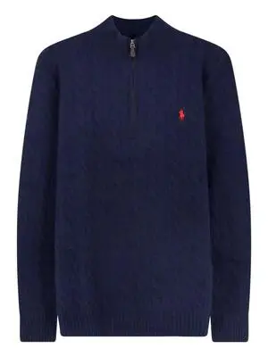 Polo Ralph Lauren Wool And Cashmere Cable Knit Sweater - Blue