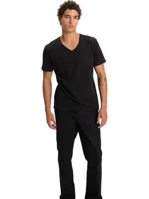 ATM Anthony Thomas Melillo Classic Jersey V-neck T-shirt - Black