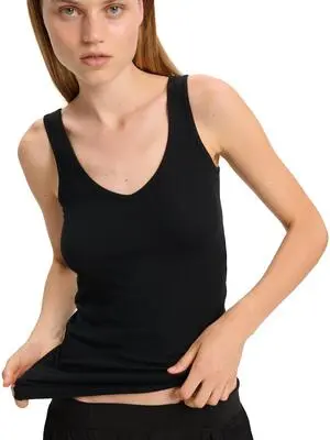 ATM Anthony Thomas Melillo Modal Deep V-neck Tank Top - Black