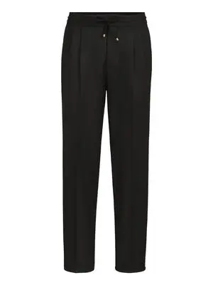 Brunello Cucinelli Brunello Cucinelli Virgin Wool Flannel Trousers Black