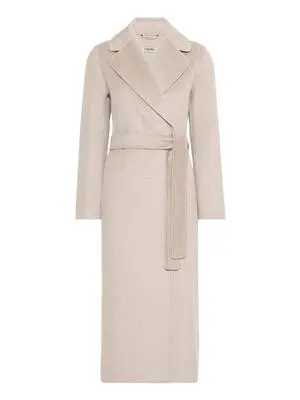 Max Mara Virgin Wool-cashmere Belted Coat - Beige