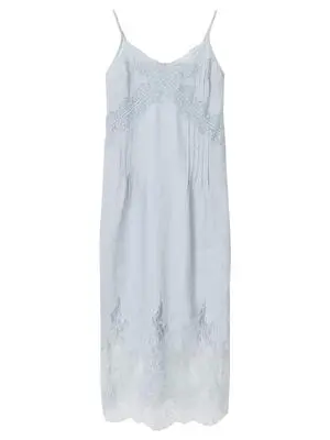 ALLSAINTS AllSaints Linen Samia Midi Dress Blue