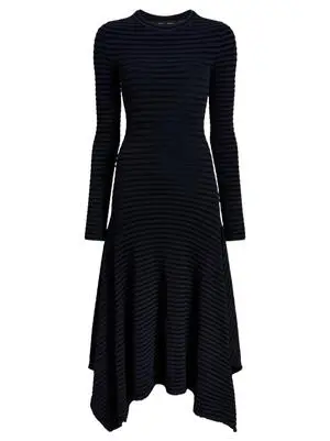 PROENZA SCHOULER Proenza Schouler Striped Asymmetric Midi Dress