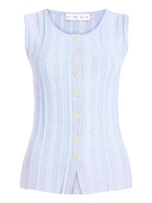 Proenza Schouler Alyna Textured Vest - Blue