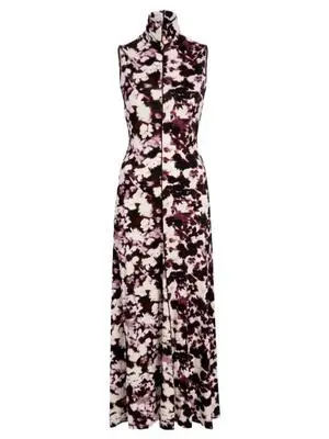 Proenza Schouler Valentina High-neck Printed Dress - Black
