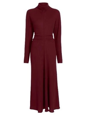 Proenza Schouler Soren Roll-neck Fine-ribbed Maxi Dress - Brown