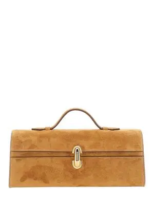 SAVETTE Savette Symmetry Slim Suede Clutch Bag