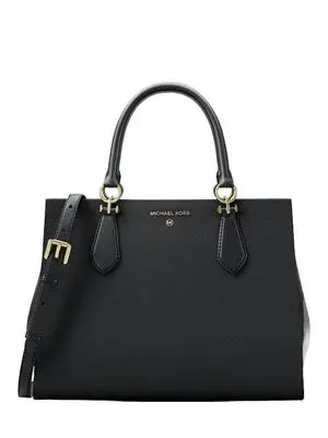 Michael Kors Marilyn Saffiano Leather Satchel - Black