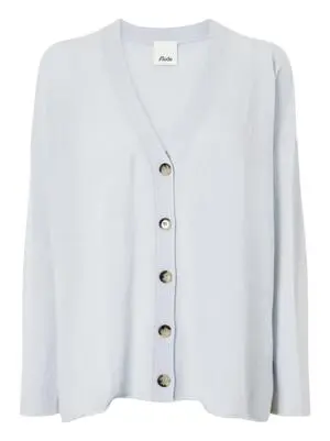 ALLUDE V-neck Cashmere Cardigan - White