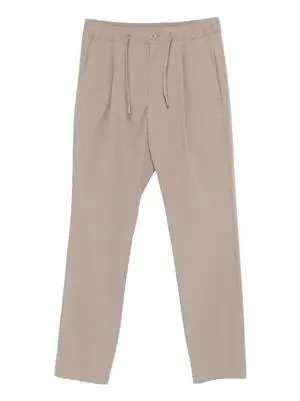 Herno Herno Drawstring Pleated Trousers Beige