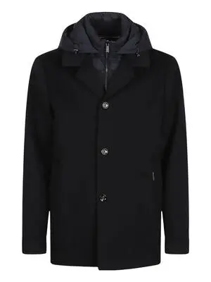 MOORER Long-sleeved Coat - Black