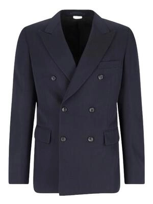 Comme Des Garçons Long-sleeved Suit Jacket - Navy