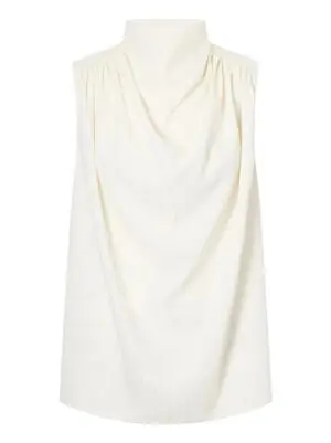 KALLMEYER Sequined Ruched Striped Twill Top No