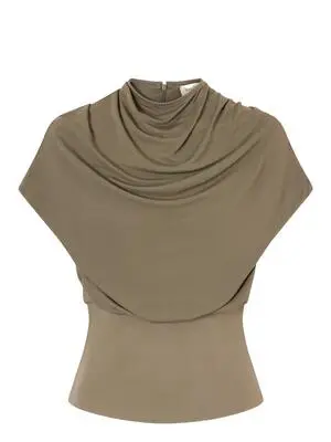 KALLMEYER Gathered Draped Jersey Top - No