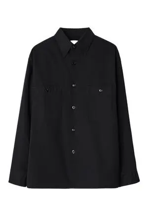 LEMAIRE Two-pocket Shirt In Light Cotton Twill - Black