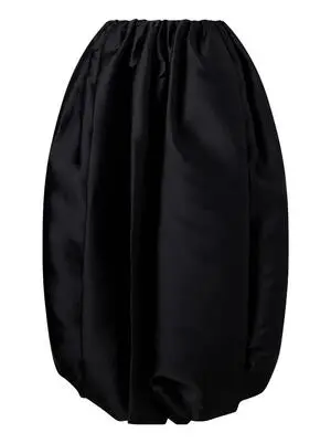Calvin Klein Gathered Duchesse Satin Maxi Skirt - Black