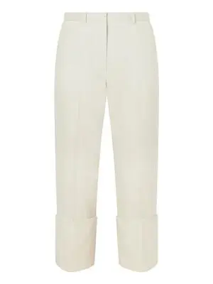 CALVIN KLEIN Calvin Klein Ramie-Blend Twill Straight-Leg Pants