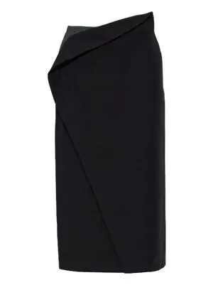 JIL SANDER Slit Skirt - Black