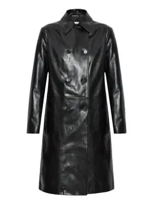 JIL SANDER Jil Sander Long-Sleeved Leather Coat