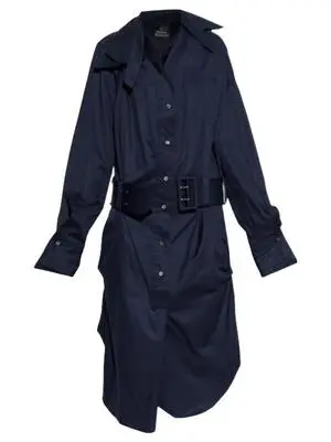 VIVIENNE WESTWOOD Belted Trench Coat - Navy
