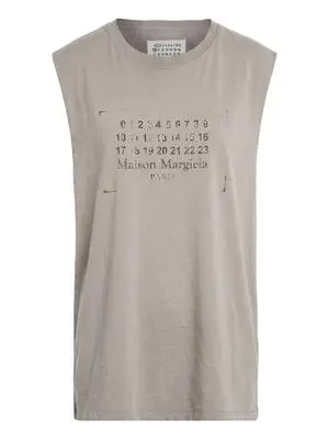 MAISON MARGIELA Sleeveless Crew-neck T-shirt - Grey