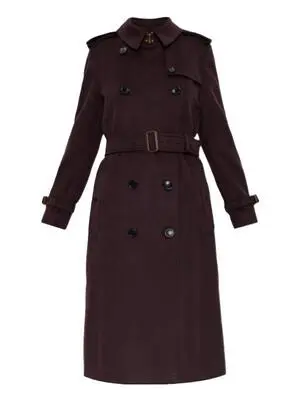 Burberry Kensington Belted Trench Coat - Claret