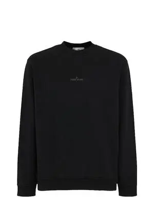 Stone Island Crewneck Sweatshirt With Long Sleeves - Black