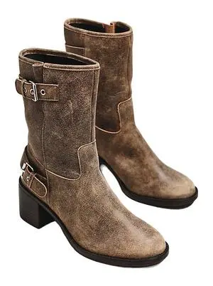 Anthropologie Moto Mid-calf Boots - Brown