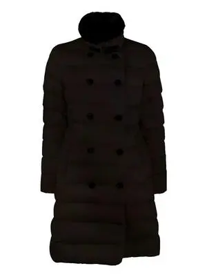 MOORER Quilted Double-breasted Puffer Jacket - Brown