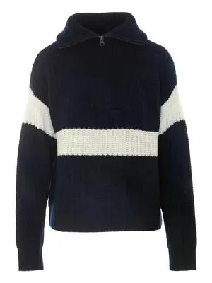 LISA YANG Mavis Striped Cashmere Sweater - Blue