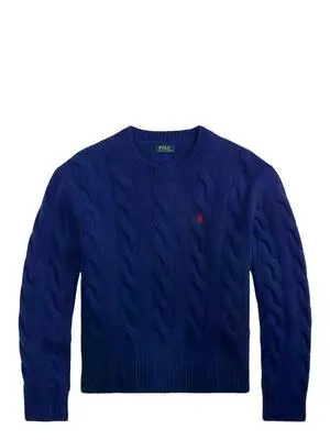 Polo Ralph Lauren Cable-knit Embroidered Jumper - Blue