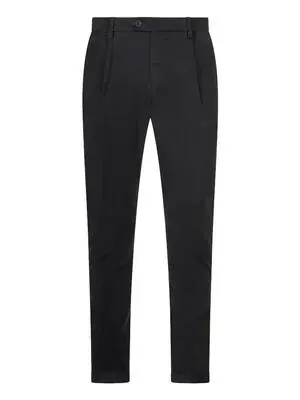 MASON'S Osaka 1 Pince Pleated Trousers - Blue