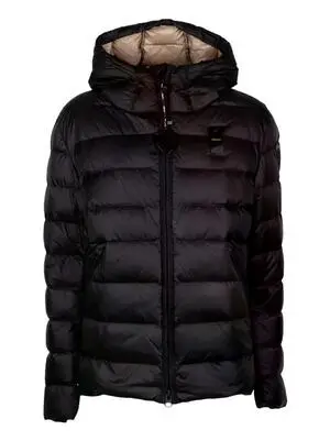 BLAUER. Quilted Hooded Jacket - Black