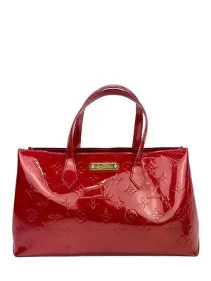 LOUIS VUITTON Monogram Vernis Wilshire Pm Handbag - Red
