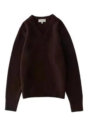 Studio Nicholson Studio Nicholson Miska V-Neck Sweater Brown